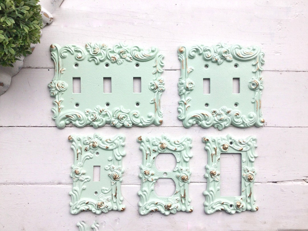 Light Switch Cover in Seafoam Green Mint Green Victorian Light Switch ...