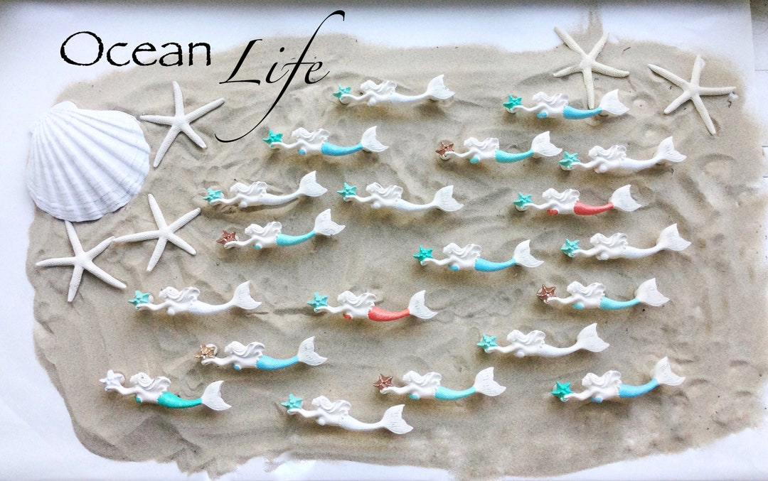 Mermaid Drawer Pull , Girls Ocean Theme Accessories ,mermaid Bathroom ...