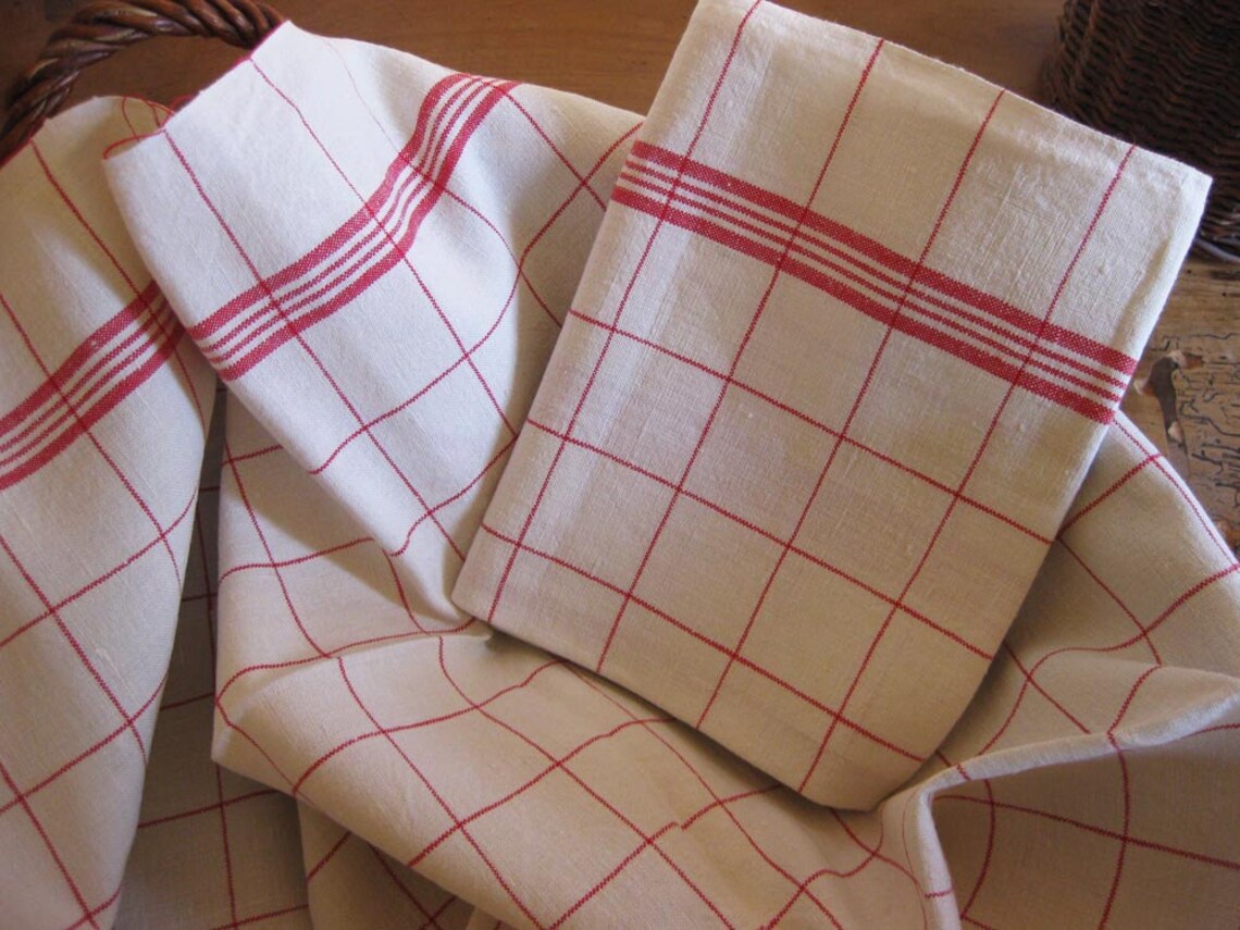 French Country Plaid Linen - Etsy