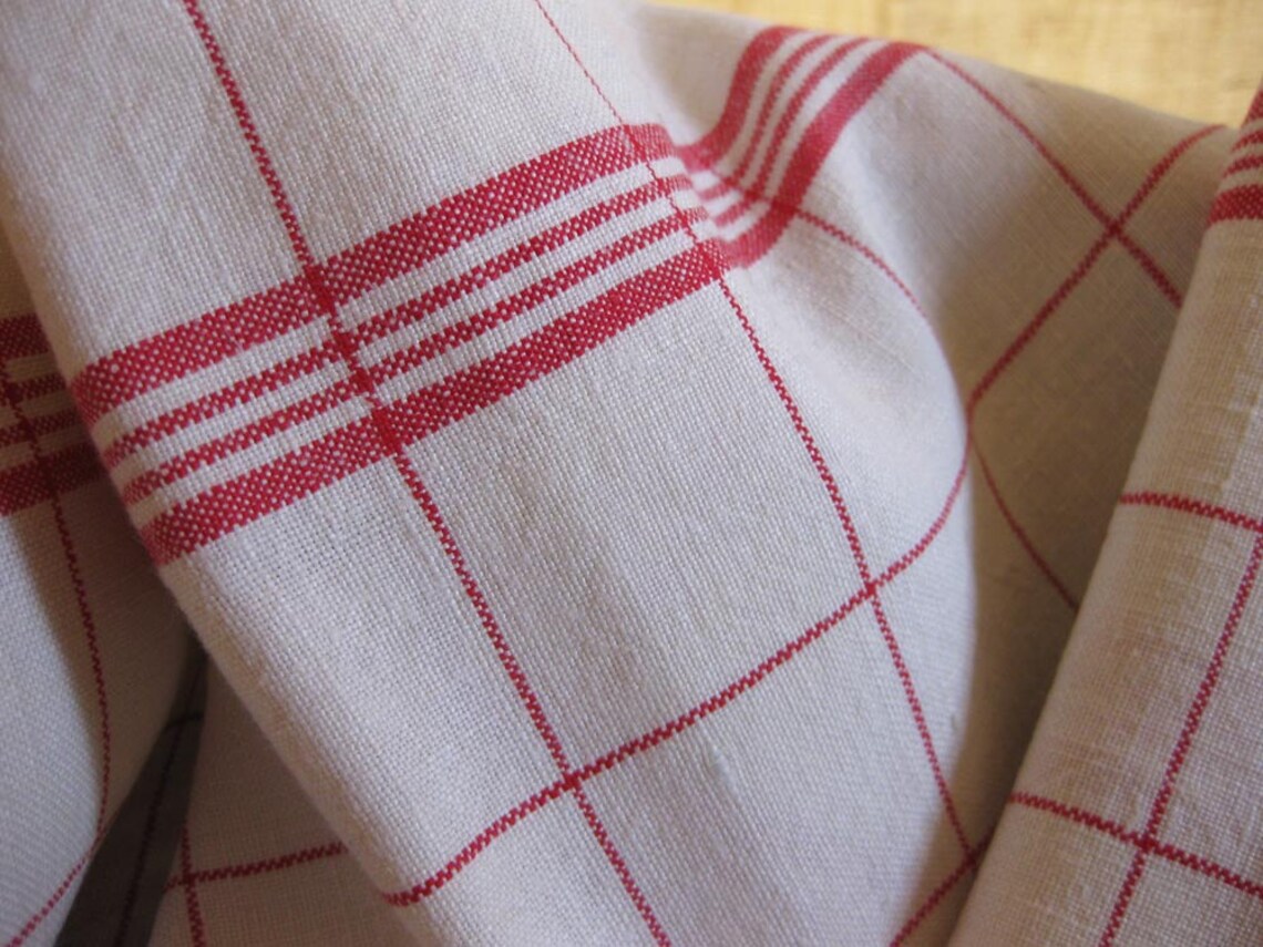 French Country Plaid Linen - Etsy