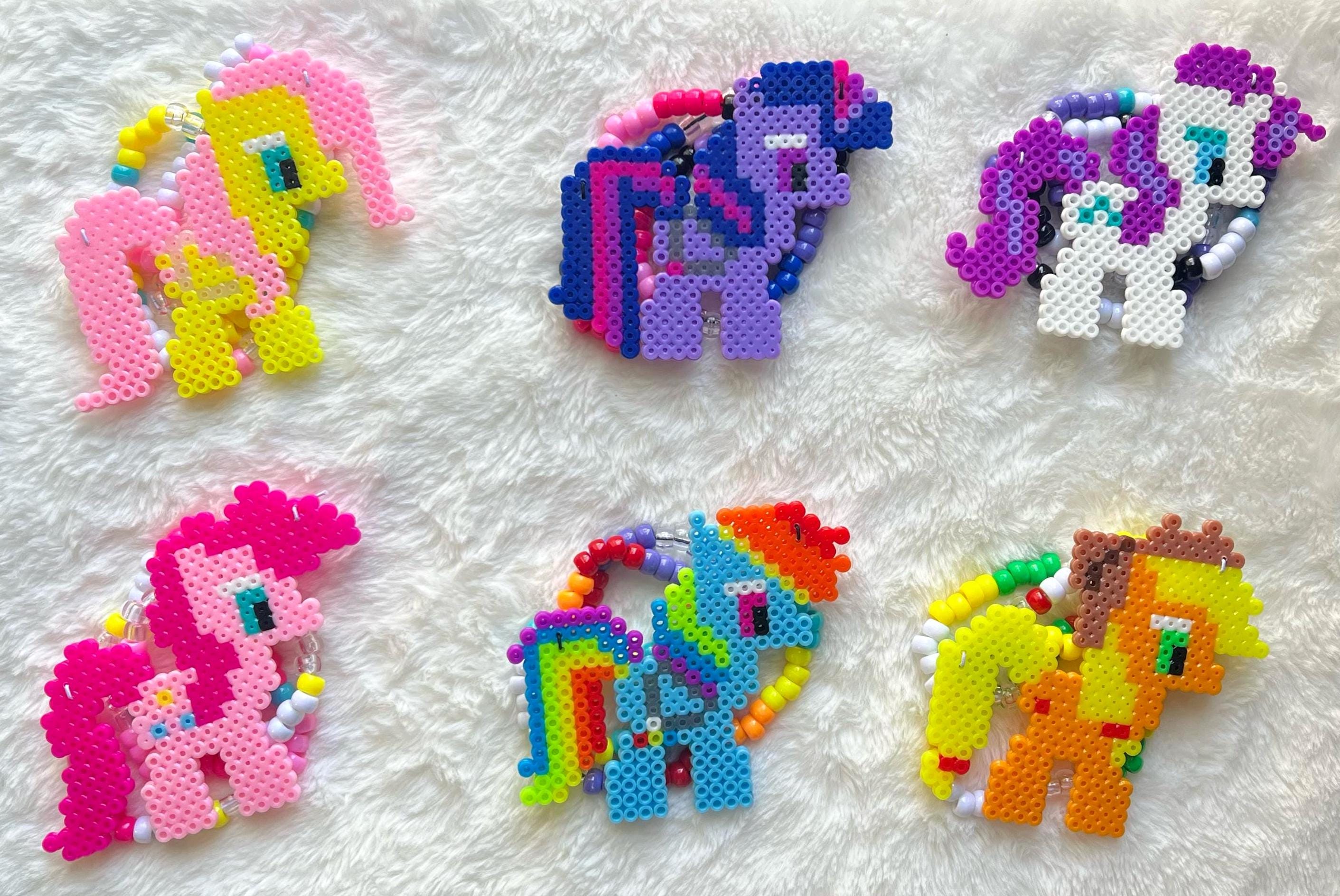 My Little Pony Perler Bead Necklace: Handmade Kandi MLP Charm - Etsy