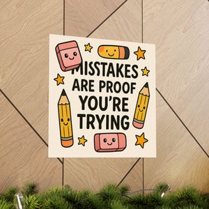 Motivational Classroom Poster: Matte Finish Wall Art - Etsy