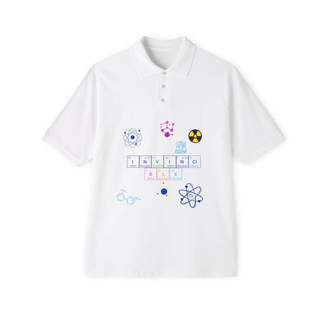 Invincible Science Men's Polo Shirt - STEM Enthusiasts - Piqué Polo ...