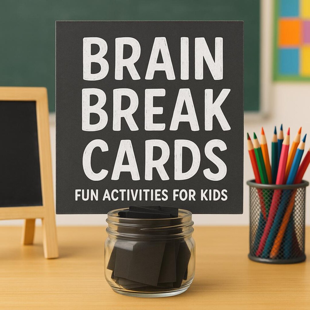 Chalkboard Style Brain Break Cards – Printable SEL Activity for ...