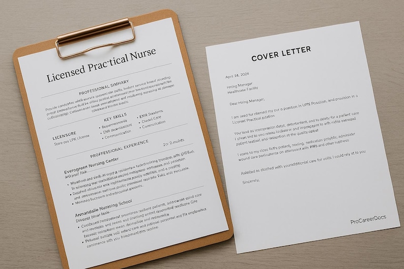 LPN Resume Template + Cover Letter | Licensed Practical Nurse | Ats ...