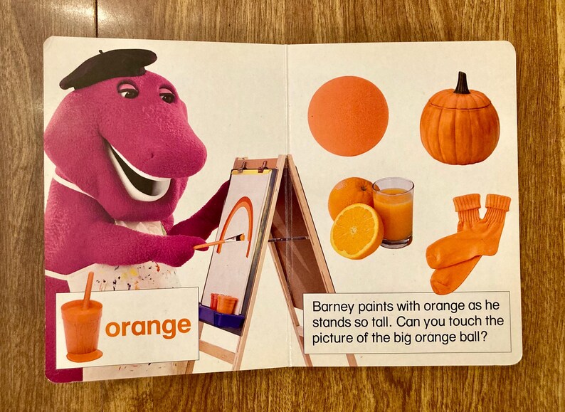 Barney’s Color Surprise Toddler Board Book, Vintage 1993 Children’s ...