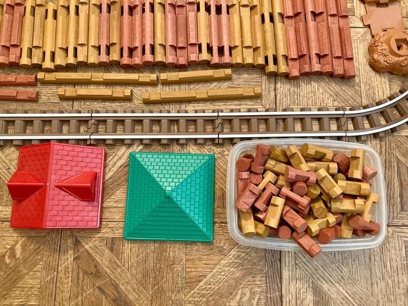 Lincoln Logs Gold Mine Express Train Set, Vintage Lincoln Logs ...