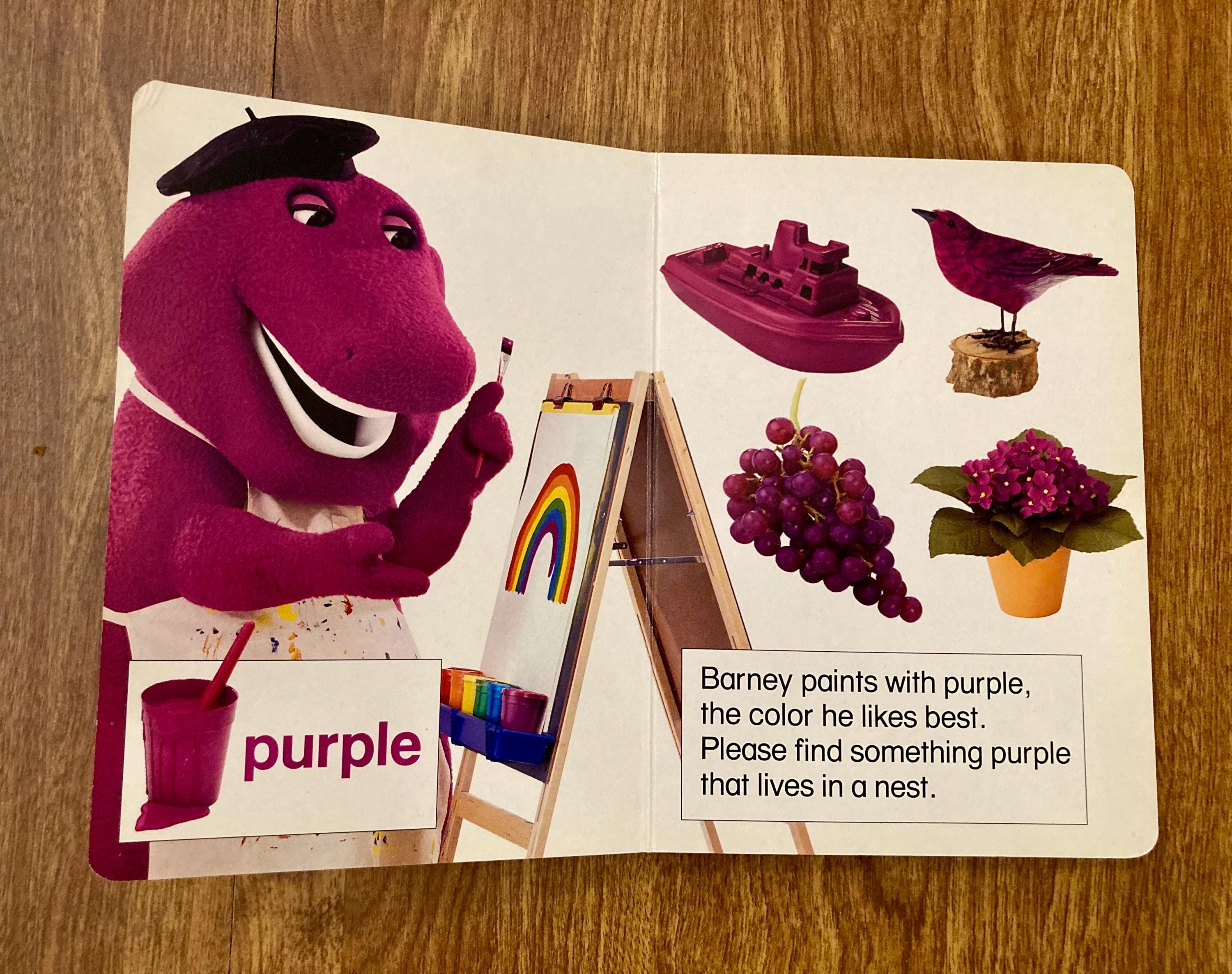Barney’s Color Surprise Toddler Board Book, Vintage 1993 Children’s ...