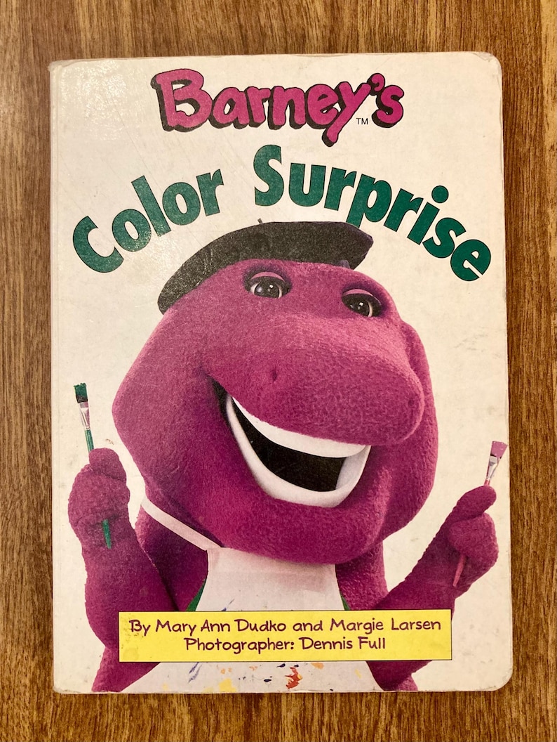 Barney’s Color Surprise Toddler Board Book, Vintage 1993 Children’s ...
