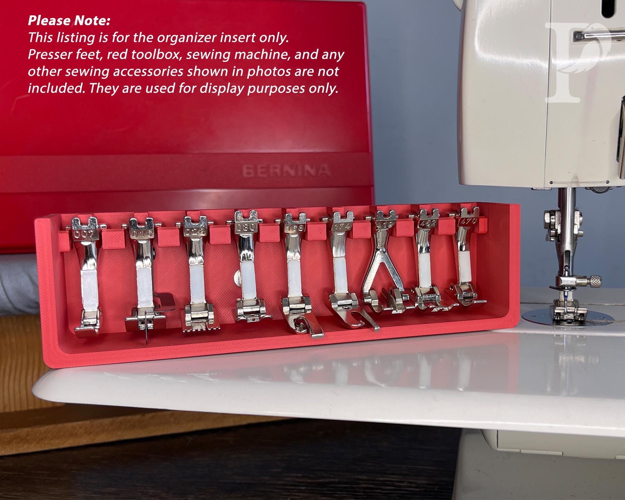 Bernina 830 Foot Organizer for Red Box Toolbox | 3D Printed Holder for ...
