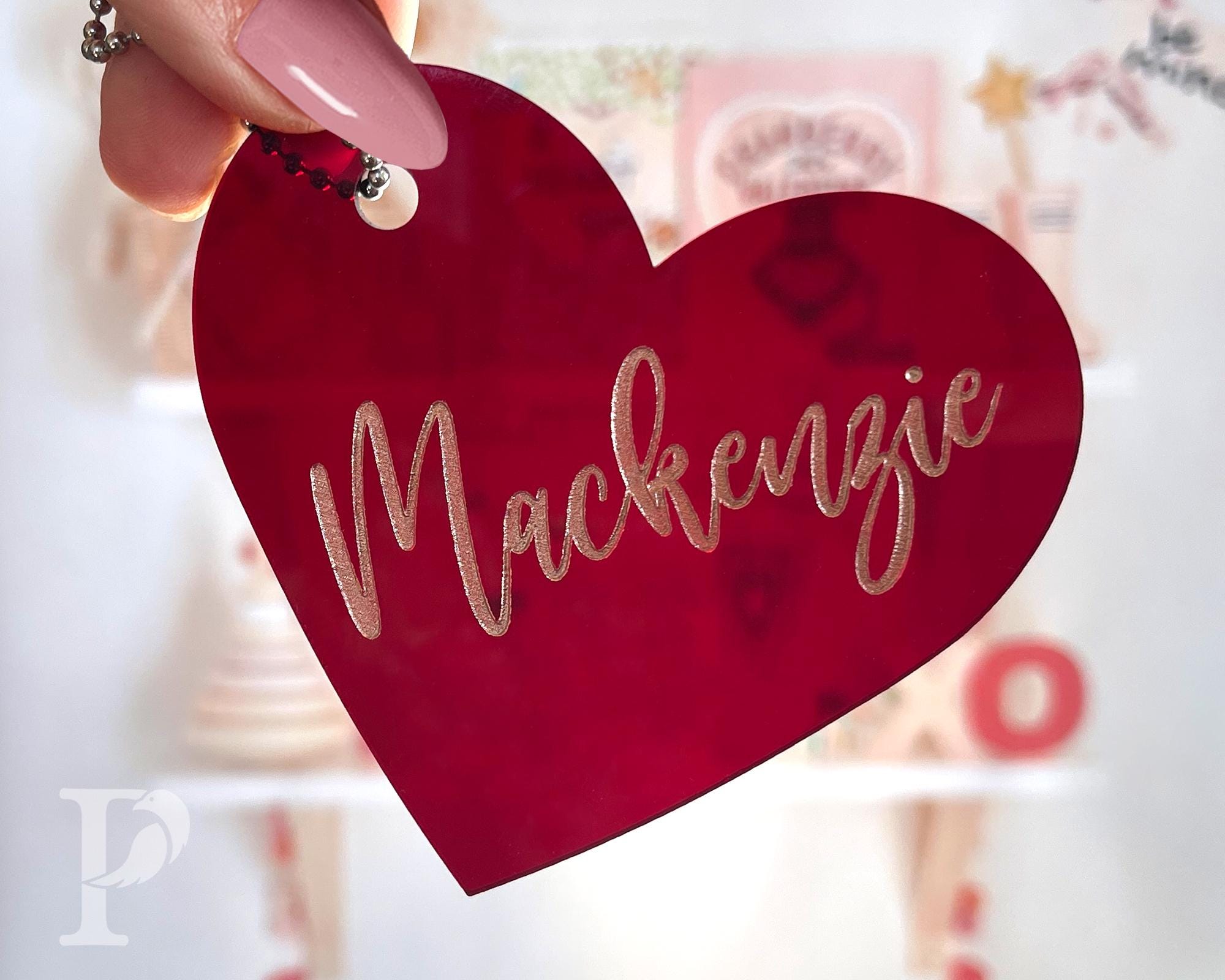 Valentine’s Day Acrylic Gift Tags – Personalized Valentine Party Favor ...