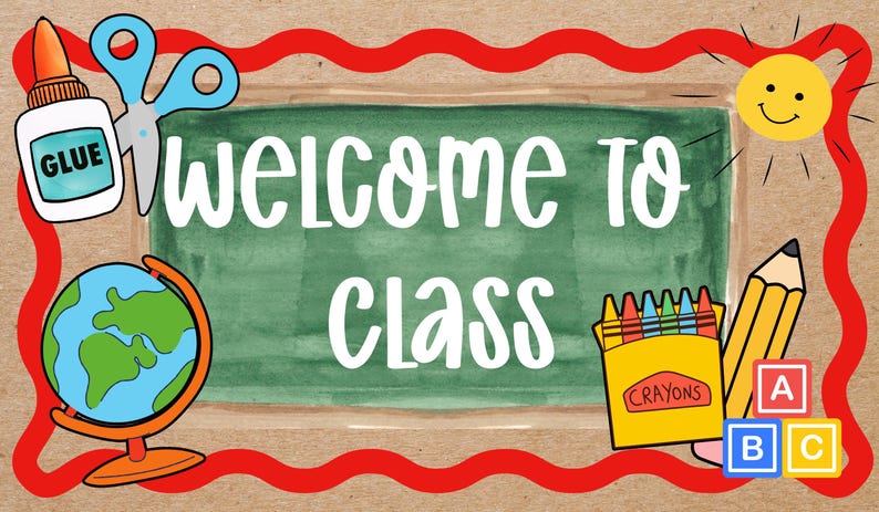 Welcome to Class Painted Banner Digital Template | Canva Template ...