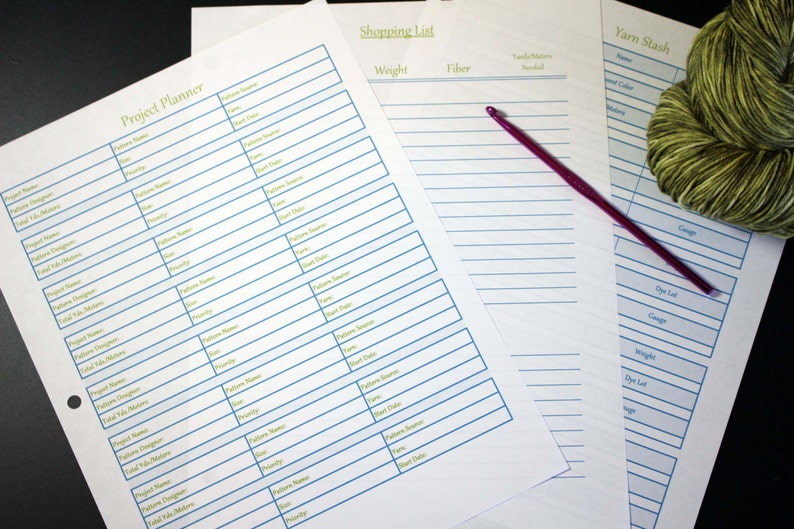 Knitting or Crochet Journal Printable PDF Knitting or Crochet | Etsy