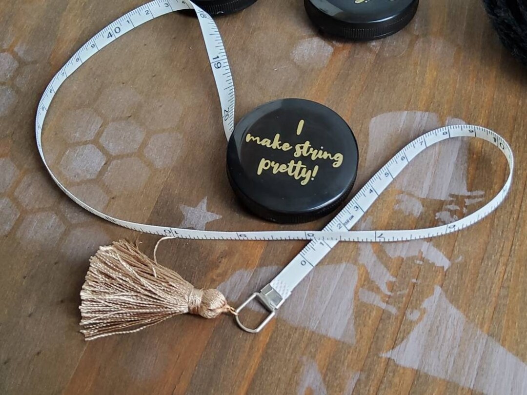 Retractable Tape Measure 5 Feet Long- Black With Gold Text, "i Make ...