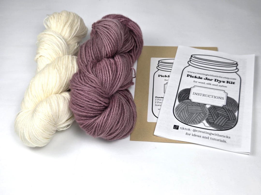 Antique Mauve Yarn Dye Kit, Dye Your Own Wool, Hand Dyed Yarn, Pickle ...