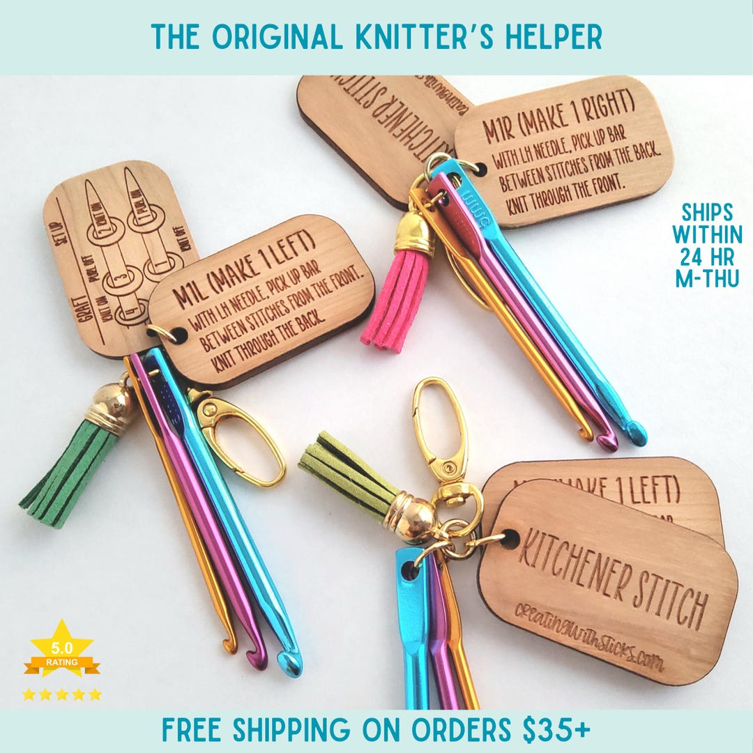 Knitter's Helper Kitchener Stitch, M1R, M1L Instructions With Stitch ...