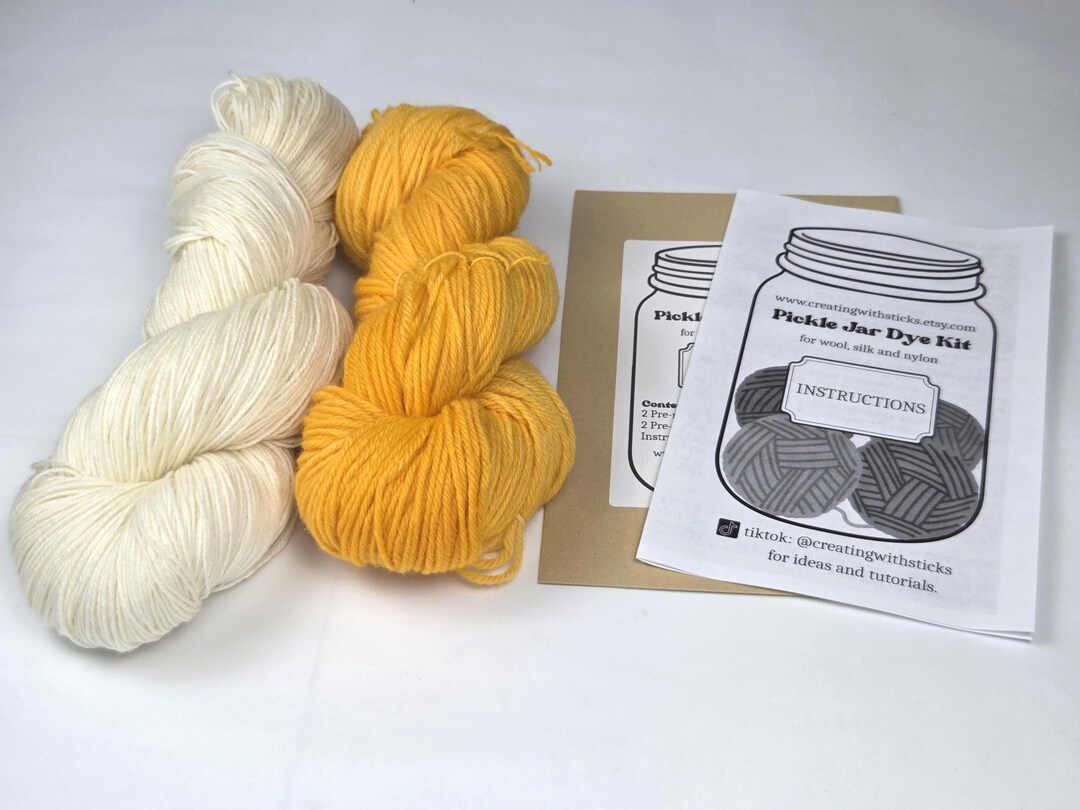 Golden Poppy Yarn Dye Kit, Dye Your Own Wool, Hand Dyed Yarn, Pickle ...