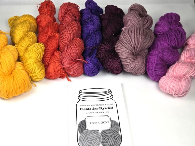 Sage Green Yarn Dye Kit, Dye Your Own Wool, Hand Dyed Yarn, Pickle Jar ...