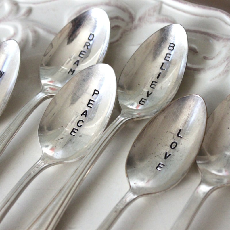 Stamped Spoons - Etsy