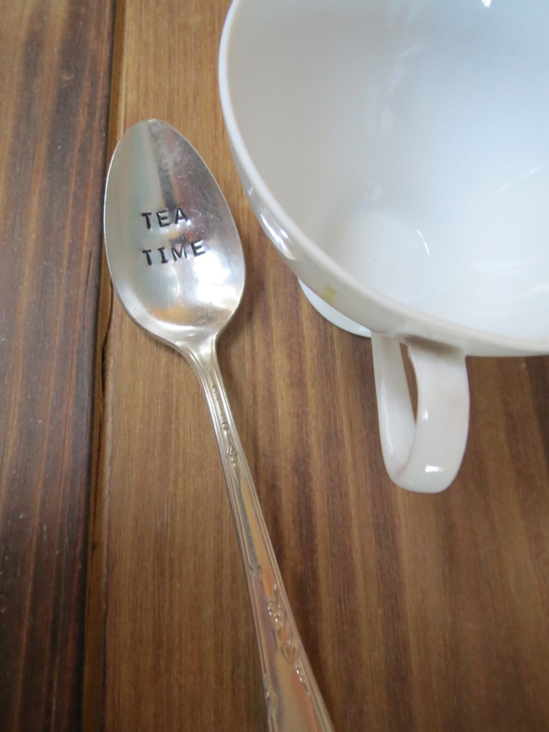 Vintage Teaspoon, Love Spoon, Custom Teaspoon, Tea Time, Hand Stamped ...