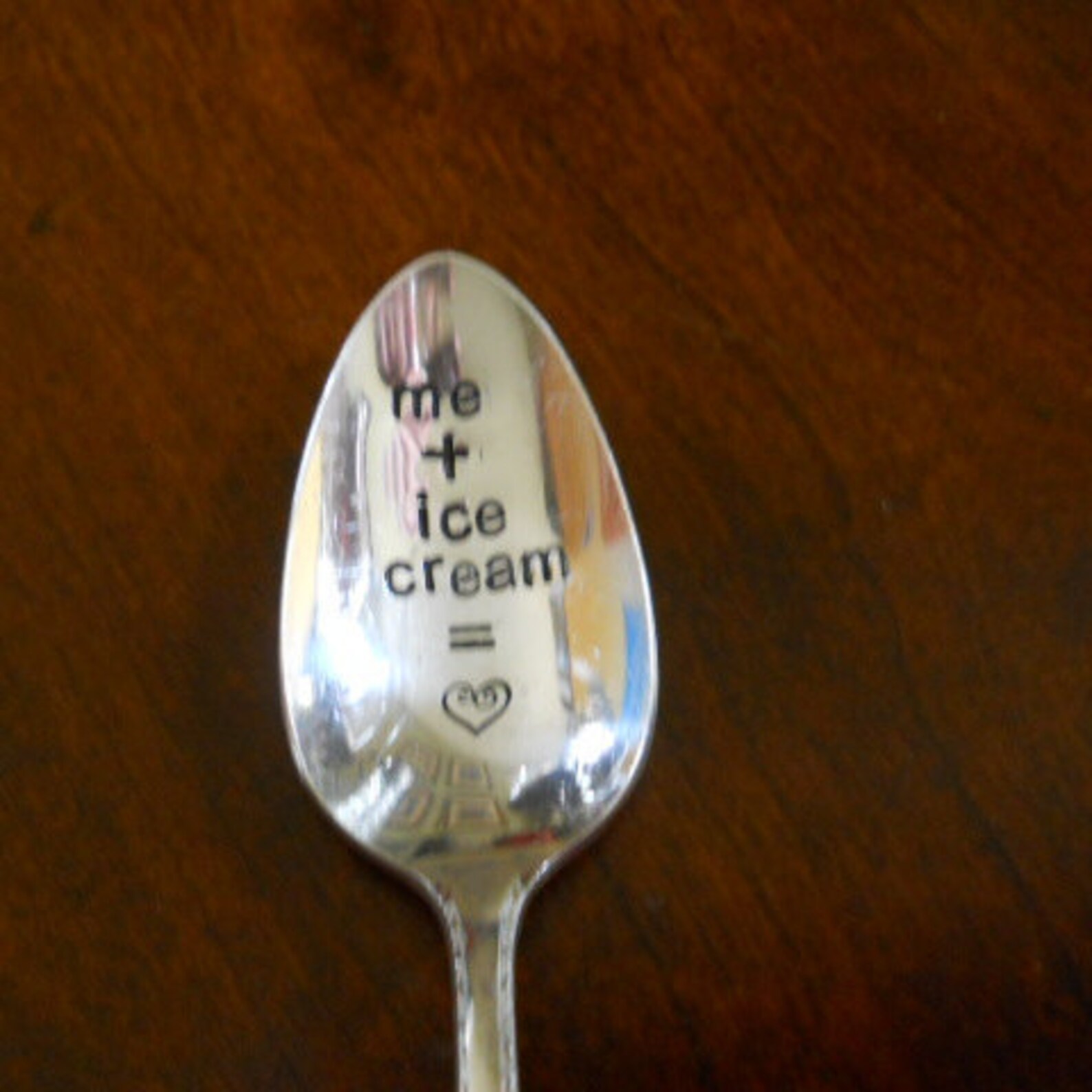Ice Cream Spoon Handstamped Ice Cream Spoon Custom Gift | Etsy