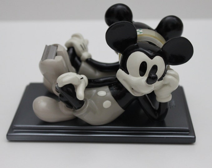 Vintage Mickey Mouse Tape Dispenser, Disneyana, Black and White, Disney ...
