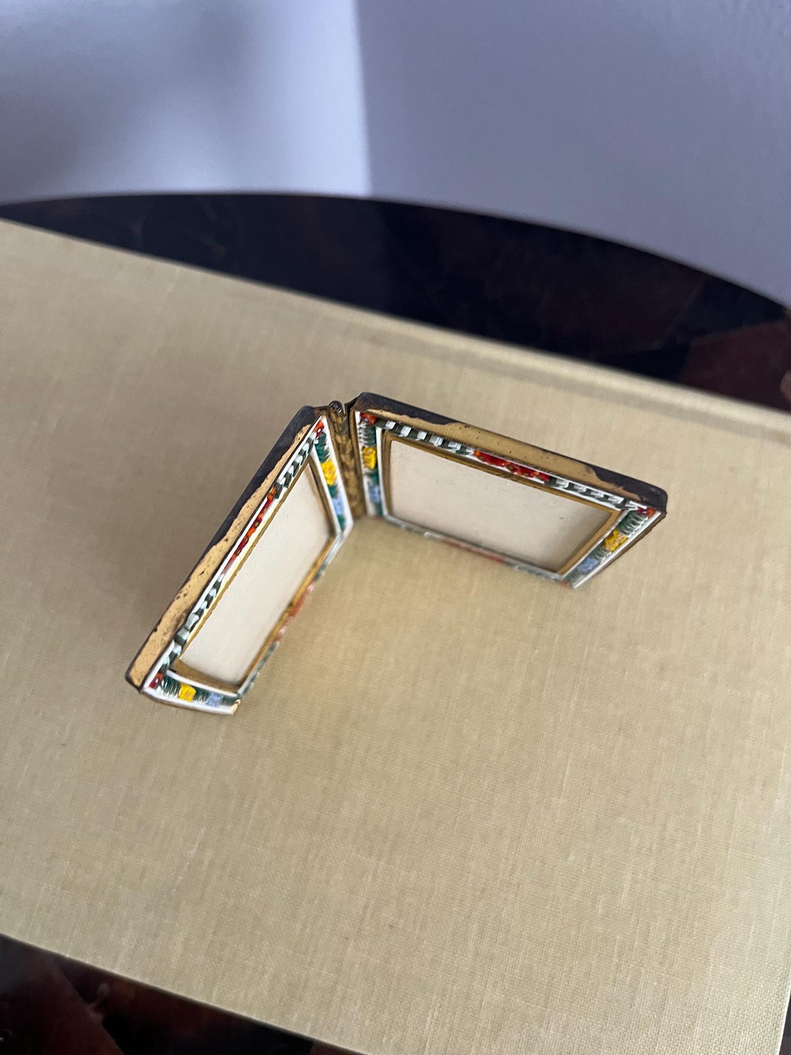 Italian Micro Mosaic Double Folding Frame,miniature Picture Frame - Etsy