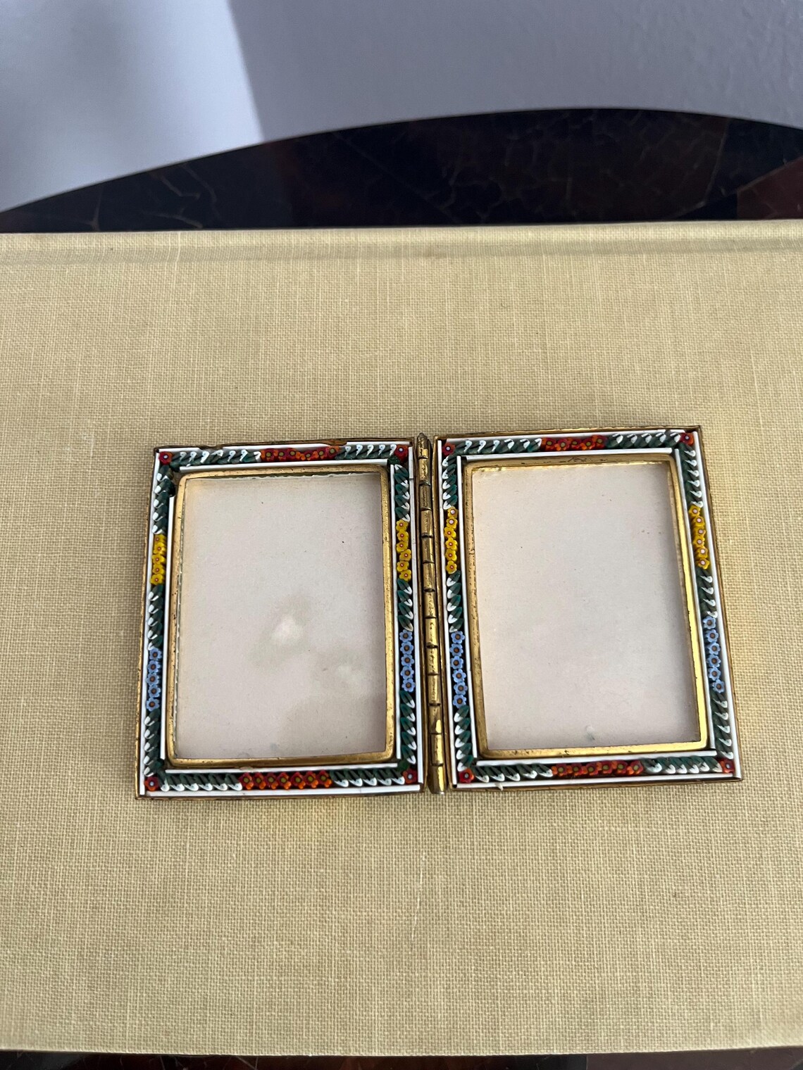 Italian Micro Mosaic Double Folding Frame,miniature Picture Frame - Etsy