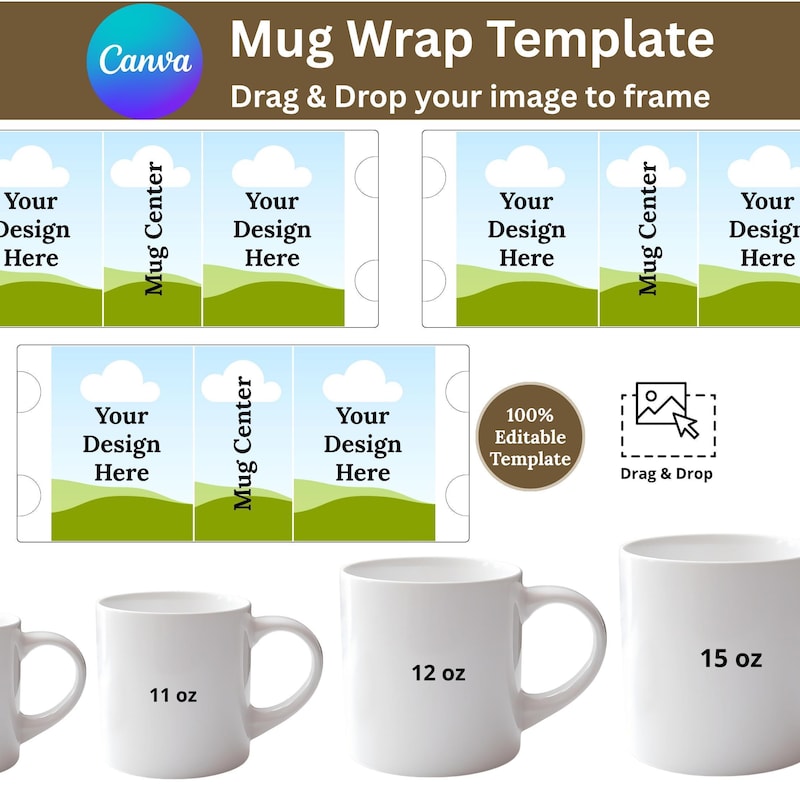 Free 11 Oz Mug Template - Etsy