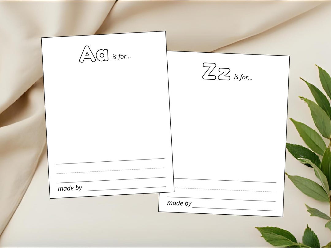 Blank Alphabet Book, Baby's First ABC Book, Baby Shower Activity ...