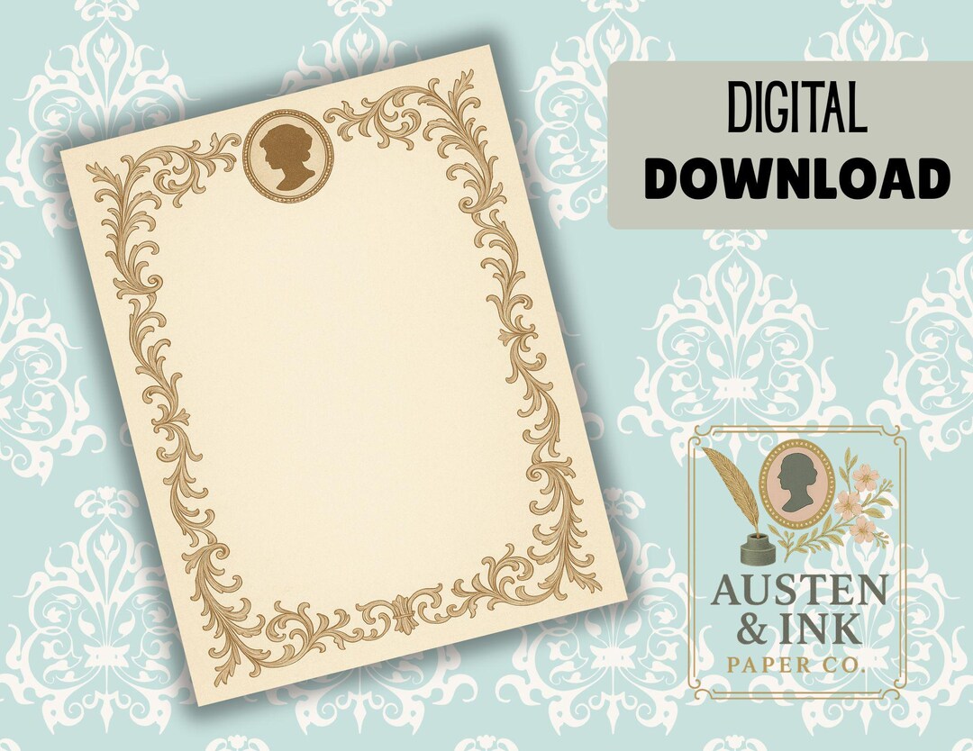 Vintage Stationery, Printable Stationeryjane Austen Stationery: Regency ...