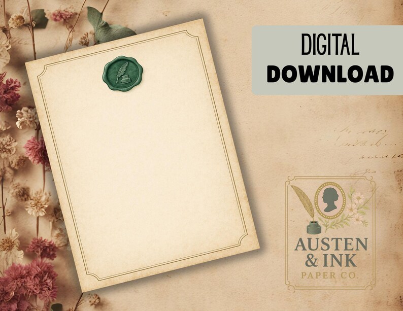 Vintage Stationery, Printable Stationeryvintage Stationery: Jane Austen ...