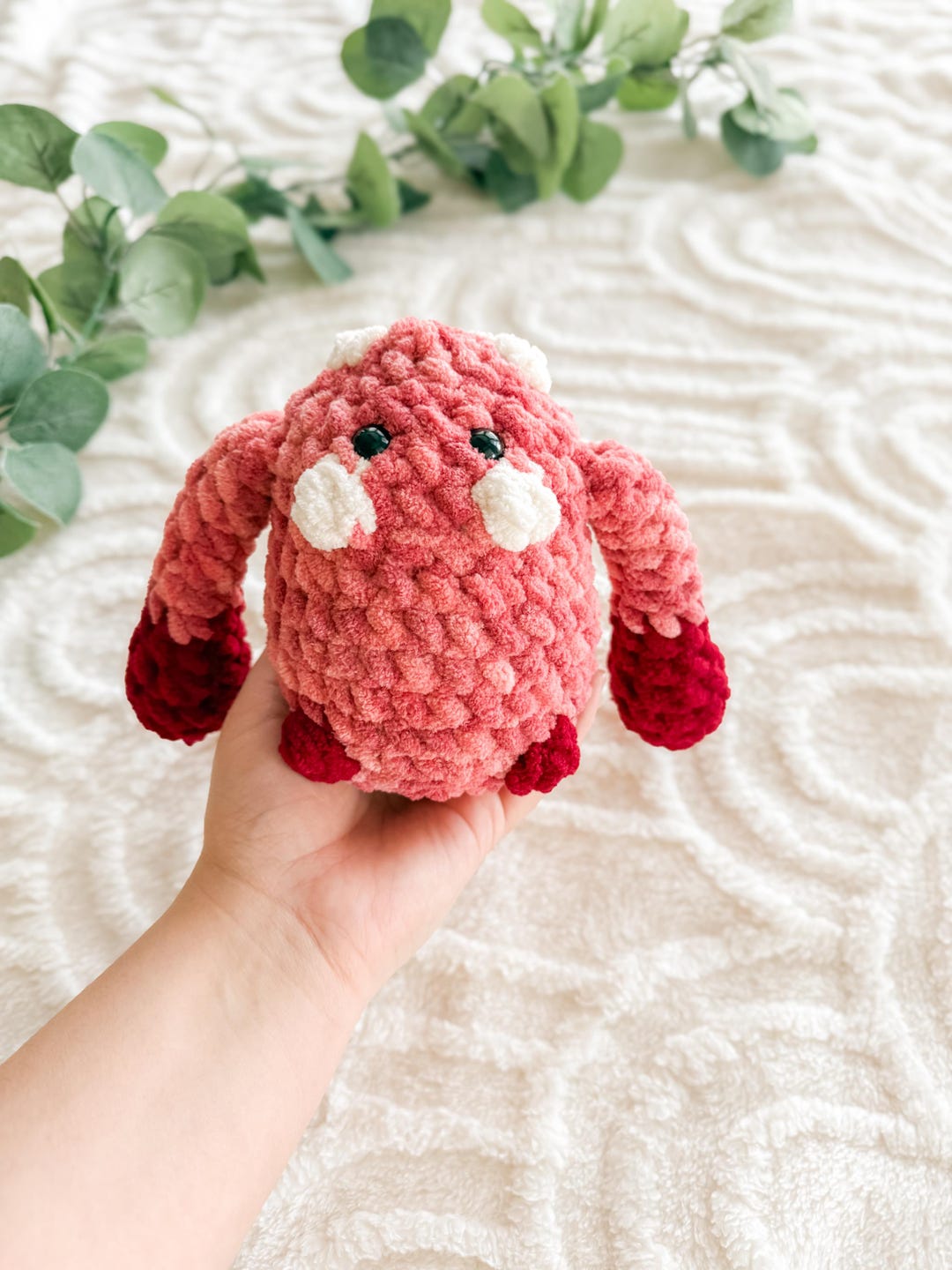 Crochet Love Monster Plushie | Valentines Day Gift | Love Basket Gift ...