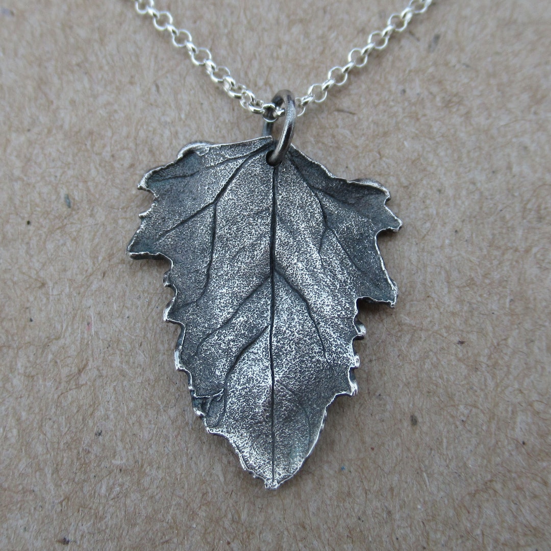 Botanical Jewelry- Fine Silver Garlic Mustard Leaf Pendant- Protection ...