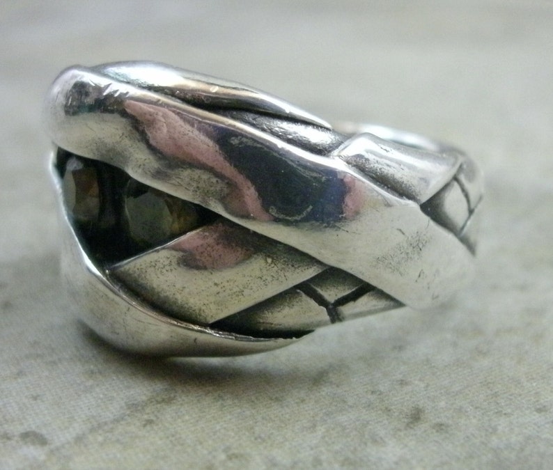 Silver Mummy Ring Unique Wedding Band OOAK Engagement Ring Fine Silver ...