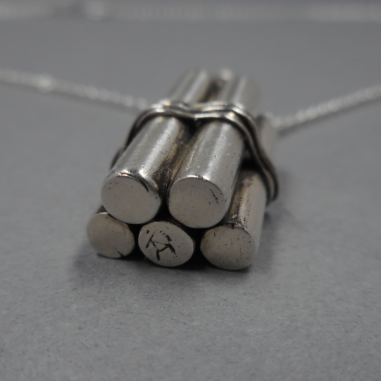 Dynamite Necklace TNT Silver Pendant Demolition Expert PMC Fine Silver ...