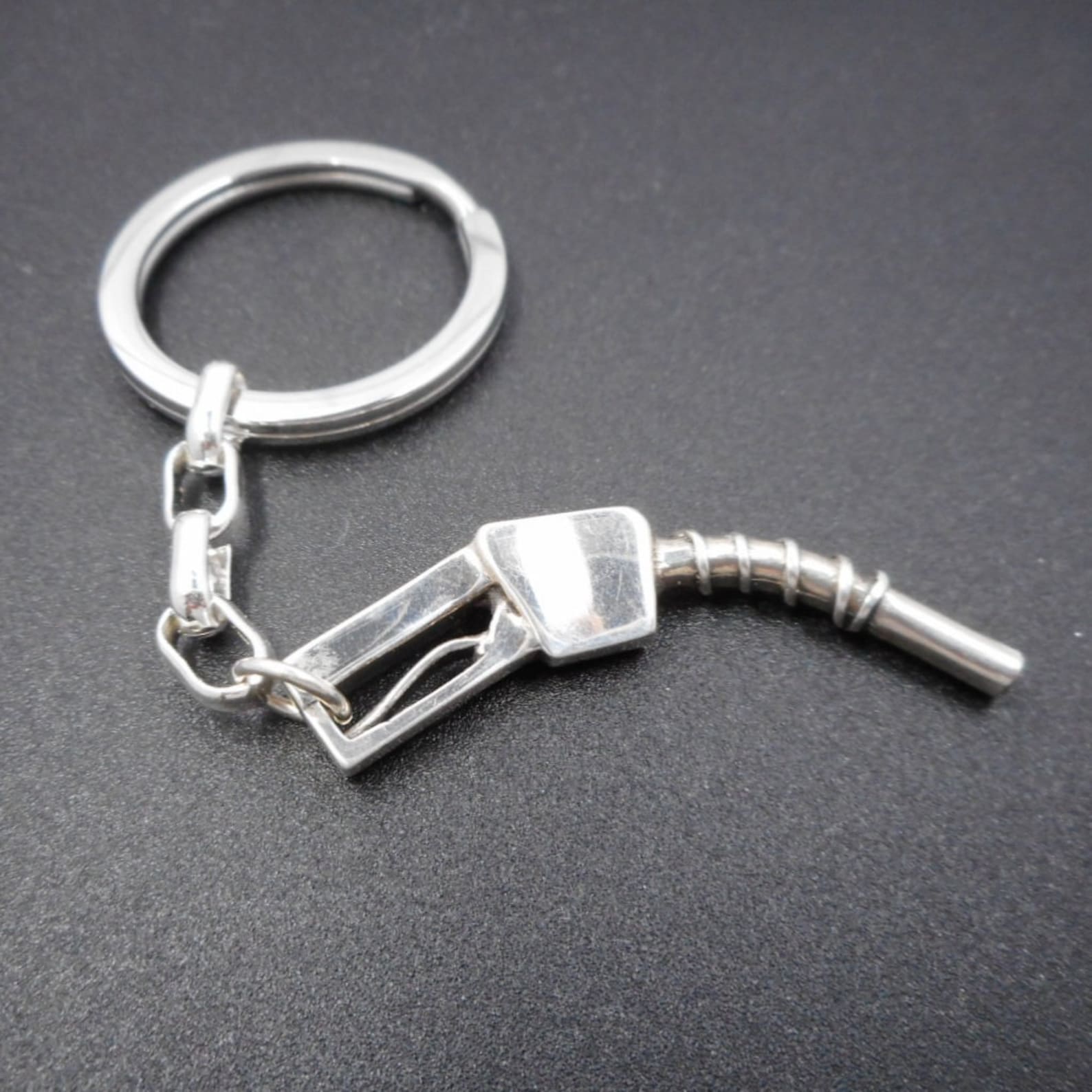 Sterling Silver Gas Pump Keychain- New Driver Gift- Sweet 16- Gear Head ...