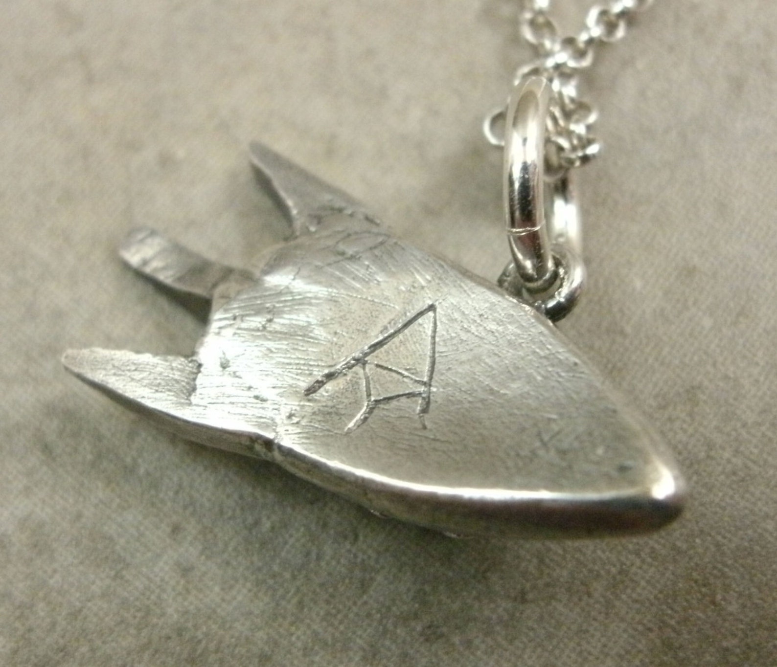 Rocketship Necklace Fine Silver Pendant Spaceship Necklace - Etsy