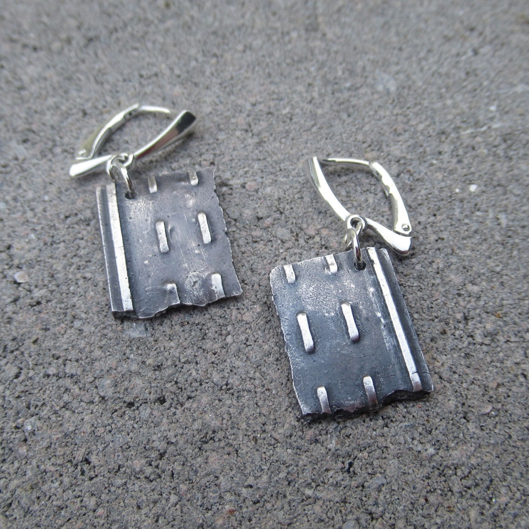 Automotive Jewelry- Sterling Silver Lever Back Earrings- Drivers ...