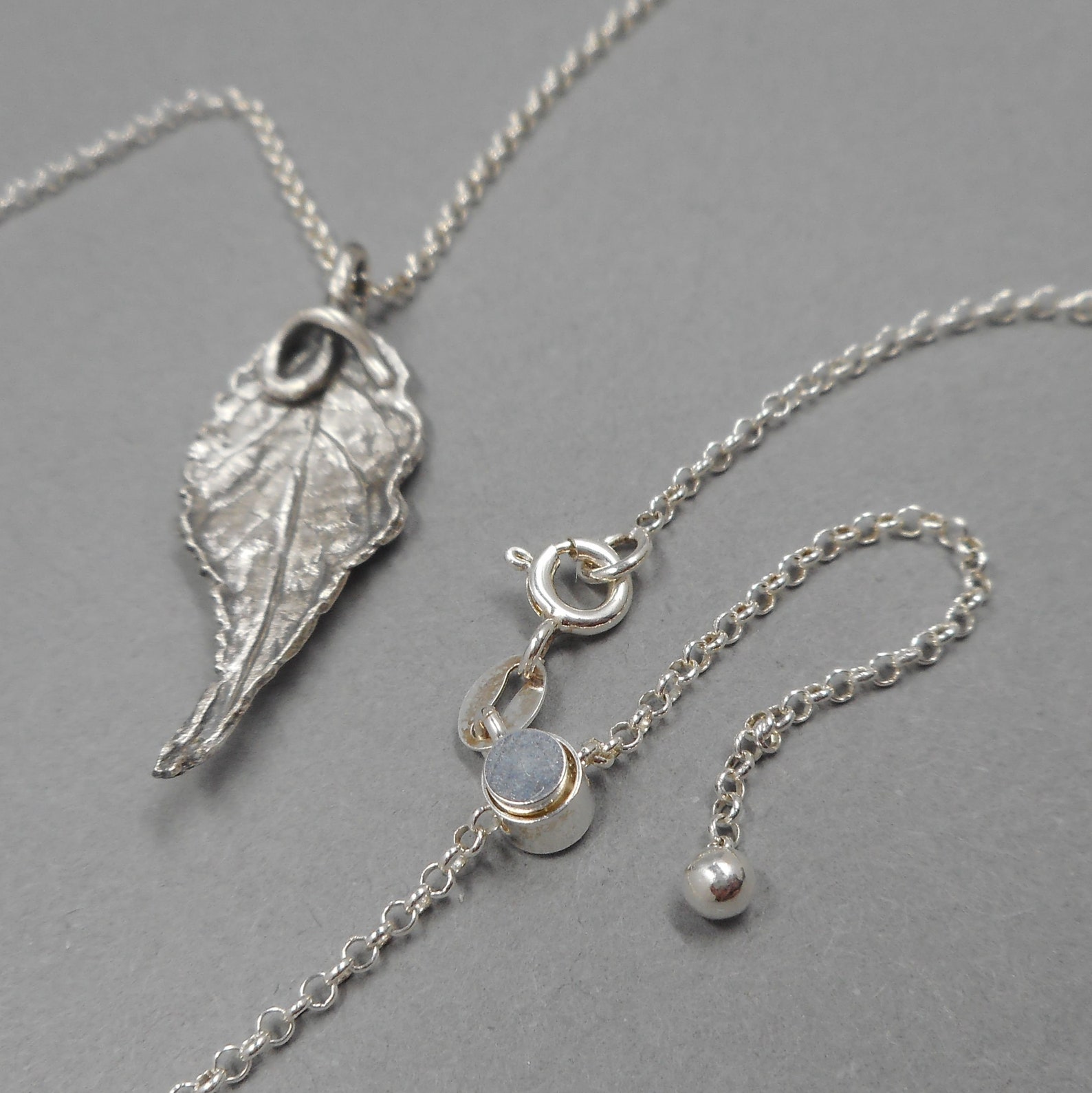 Eco-friendly Botanical Jewelry- Real Leaf Fine Silver Pendant- Shinrin ...