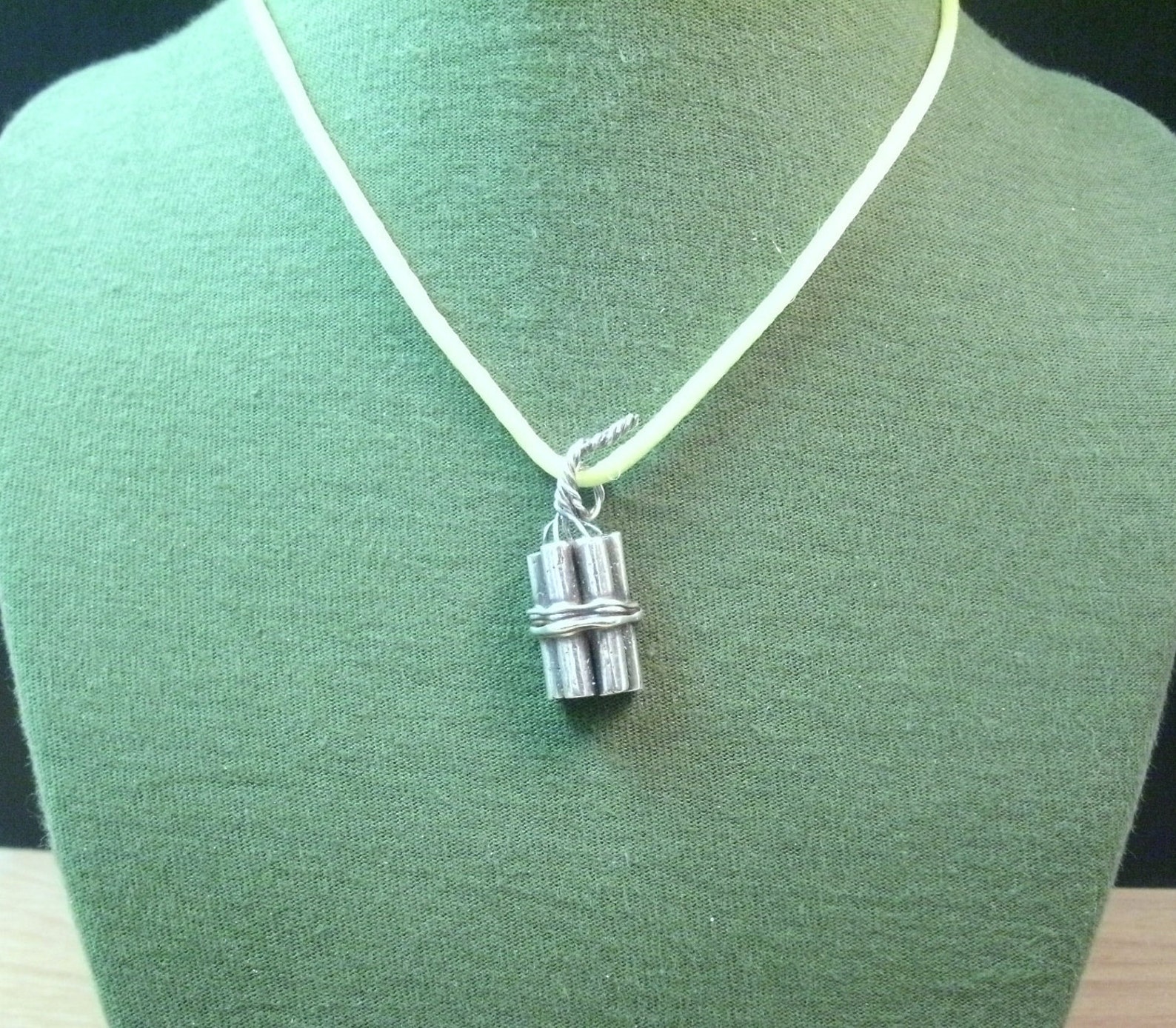 Dynamite Necklace TNT Silver Pendant Demolition Expert PMC | Etsy