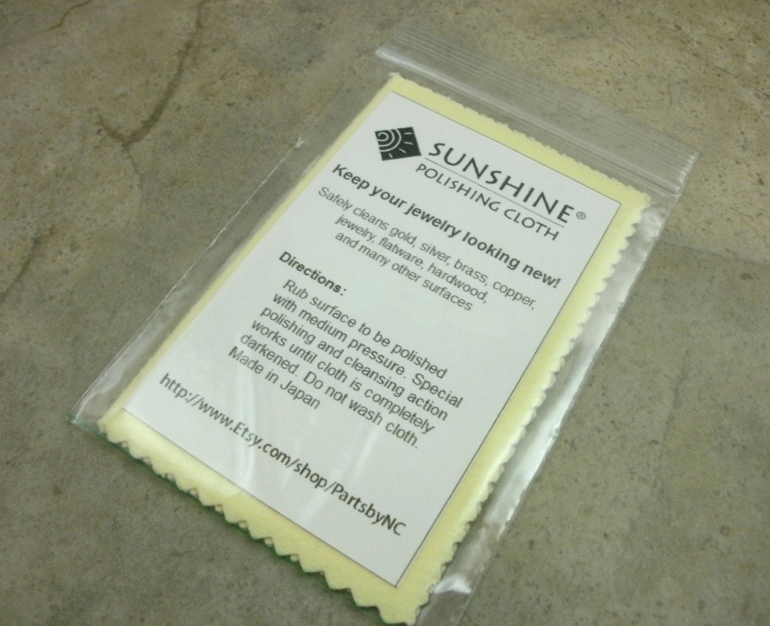 Sunshine Polishing Cloth- Jewelry Cleaner Polish- Sunshine Cleaning ...