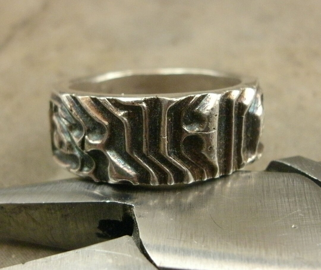 Circuit Board Fine Silver Ring- Cyberpunk Jewelry- Computer Circuit ...