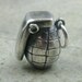 Grenade Fine Silver Charm - Industrial Jewelry - Steampunk Jewellery ...