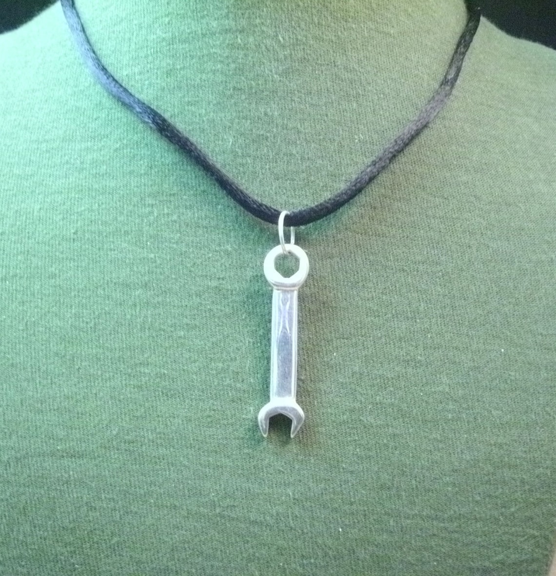 Wrench Pendant Sterling Silver Necklace- Tool Jewelry- Industrial ...