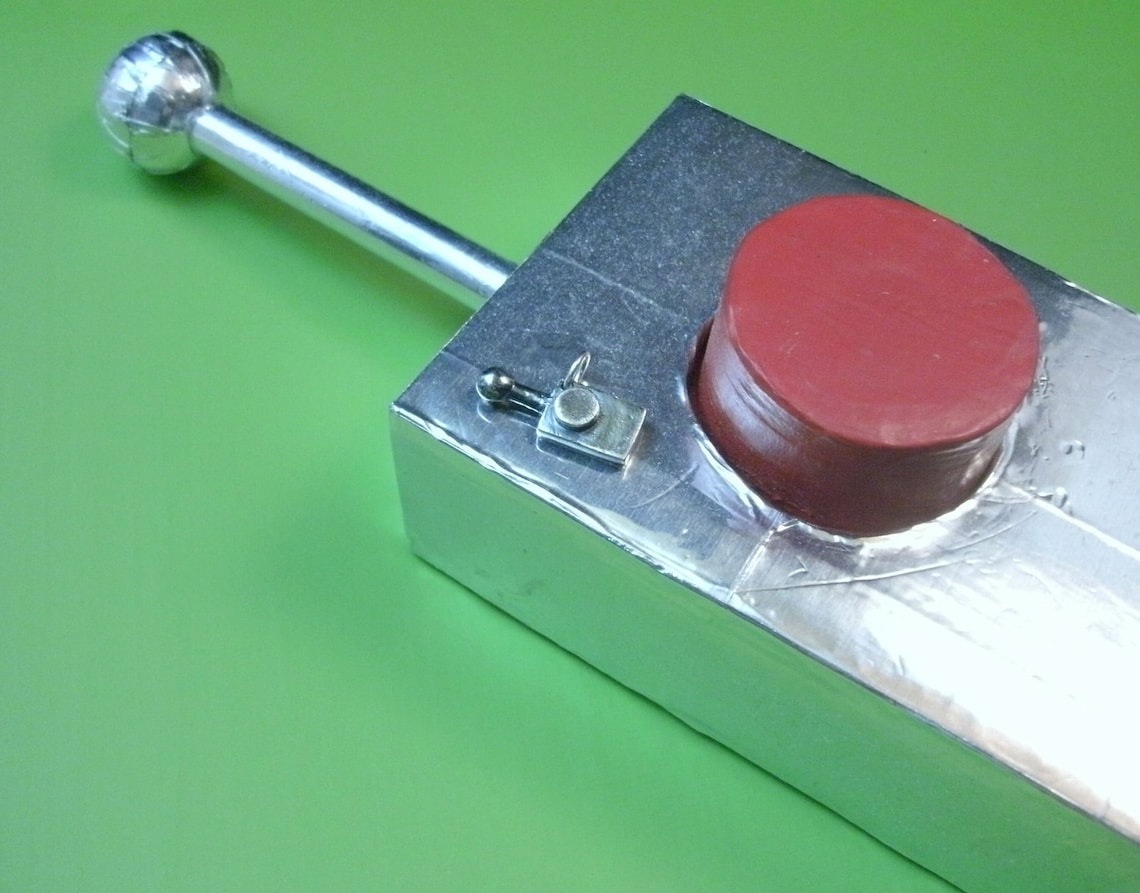 Sterling Silver Charm Detonator Button Charm in Sterling Silver Remote ...