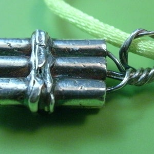 Dynamite Necklace TNT Silver Pendant Demolition Expert PMC | Etsy