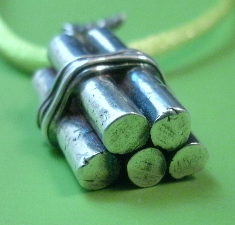 Dynamite Necklace TNT Silver Pendant Demolition Expert PMC | Etsy