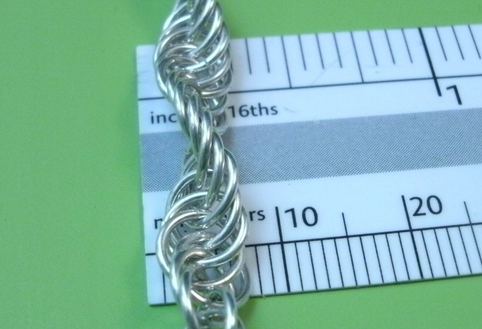 Spiral Chainmaille Sterling Silver Necklace- DNA Jewelry- Sterling ...