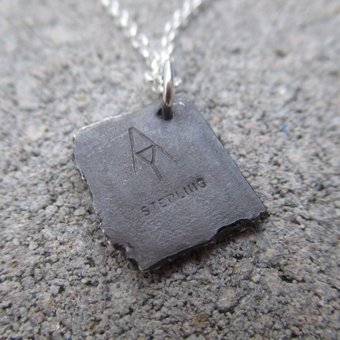 New Driver Gift- Sterling Silver Broken Road Pendant- Automotive ...